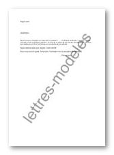 Modèle et exemple de lettres type : Avoir