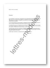 Modèle et exemple de lettres type : Contrat non respecté